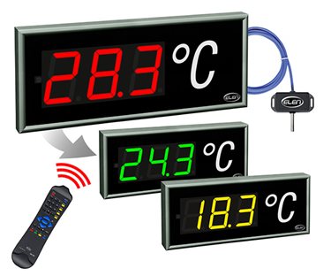 Temperature monitor, LED display, large size thermometer | Elen