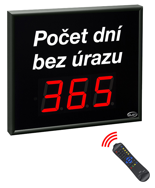 LED displej počet dní bez úrazu | elen.sk
